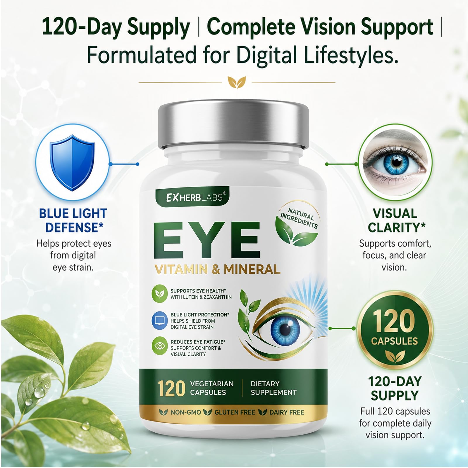 EXHERBLABS antioxidant formula for vision