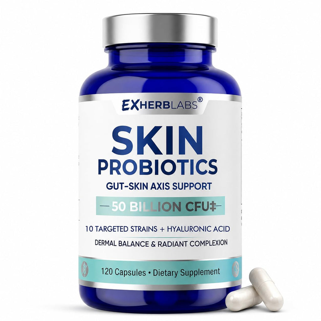 EXHERBLABS skin probiotics for gut health