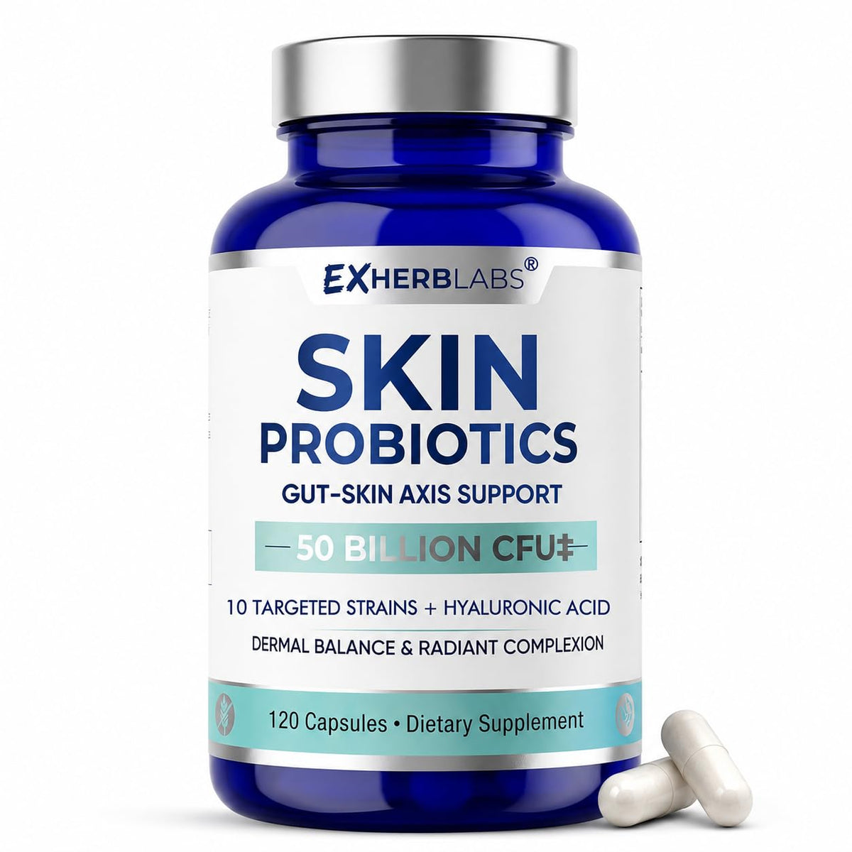 EXHERBLABS skin probiotics for gut health