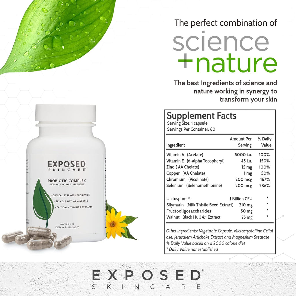 Exposed Skin Care probiotic capsules
