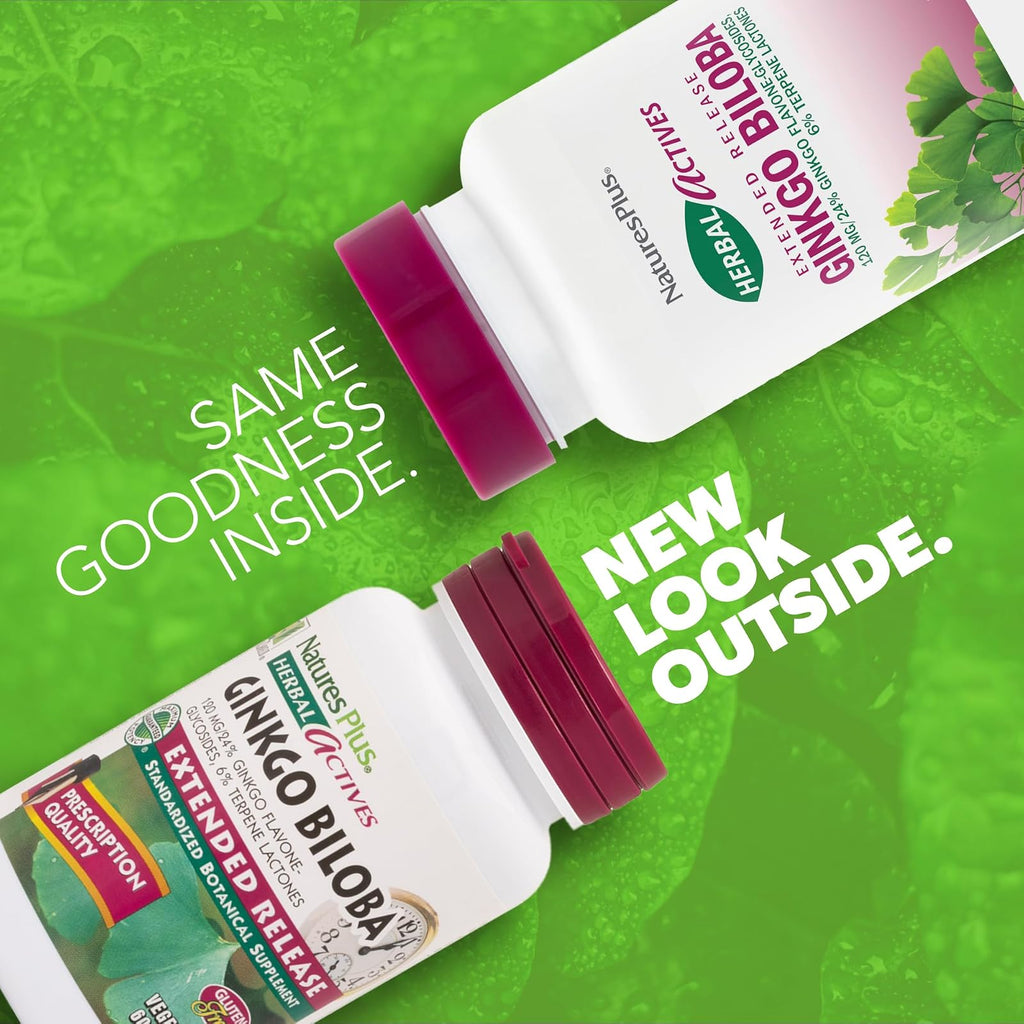 Extended release ginkgo biloba tablets