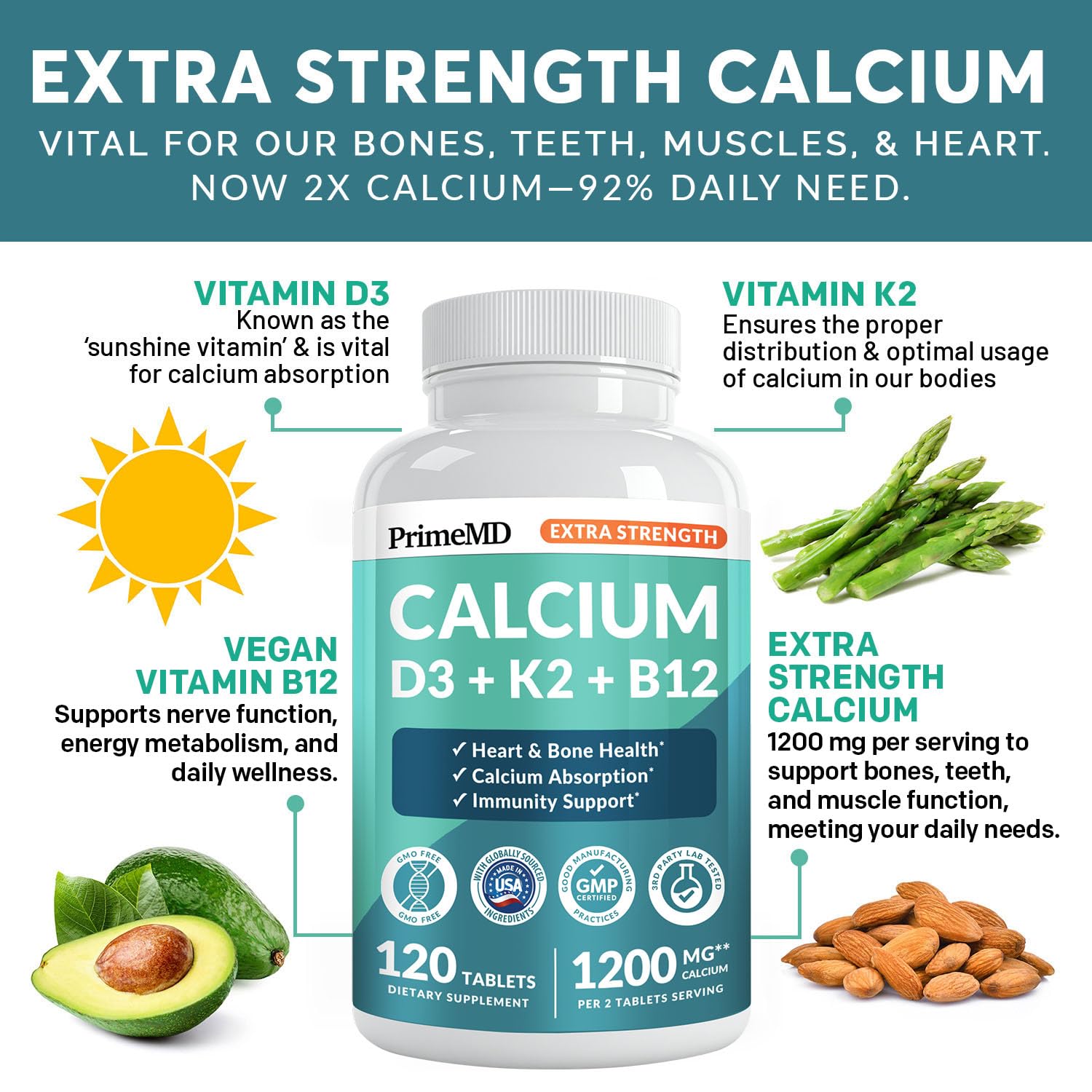 Extra strength calcium for vitality