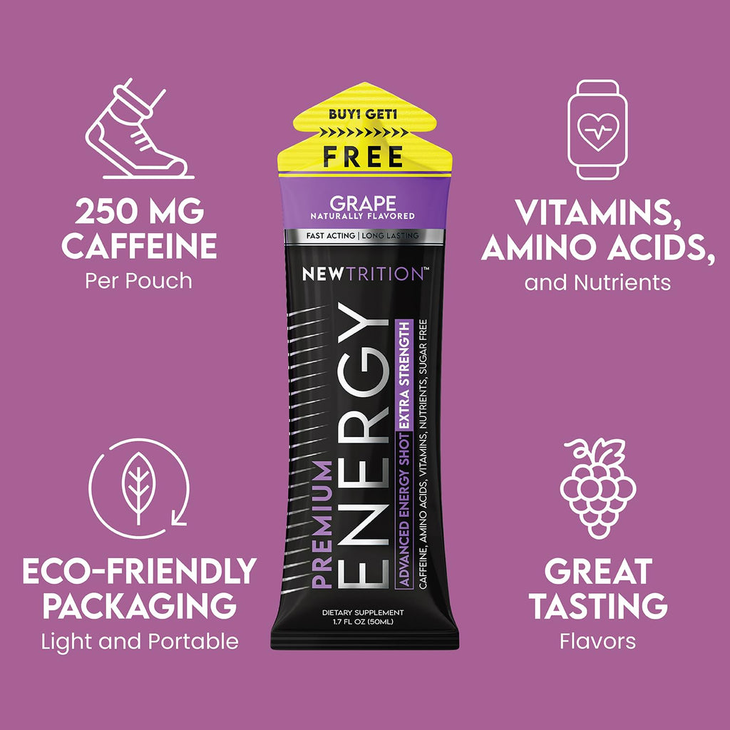 Extra strength energy boost shots