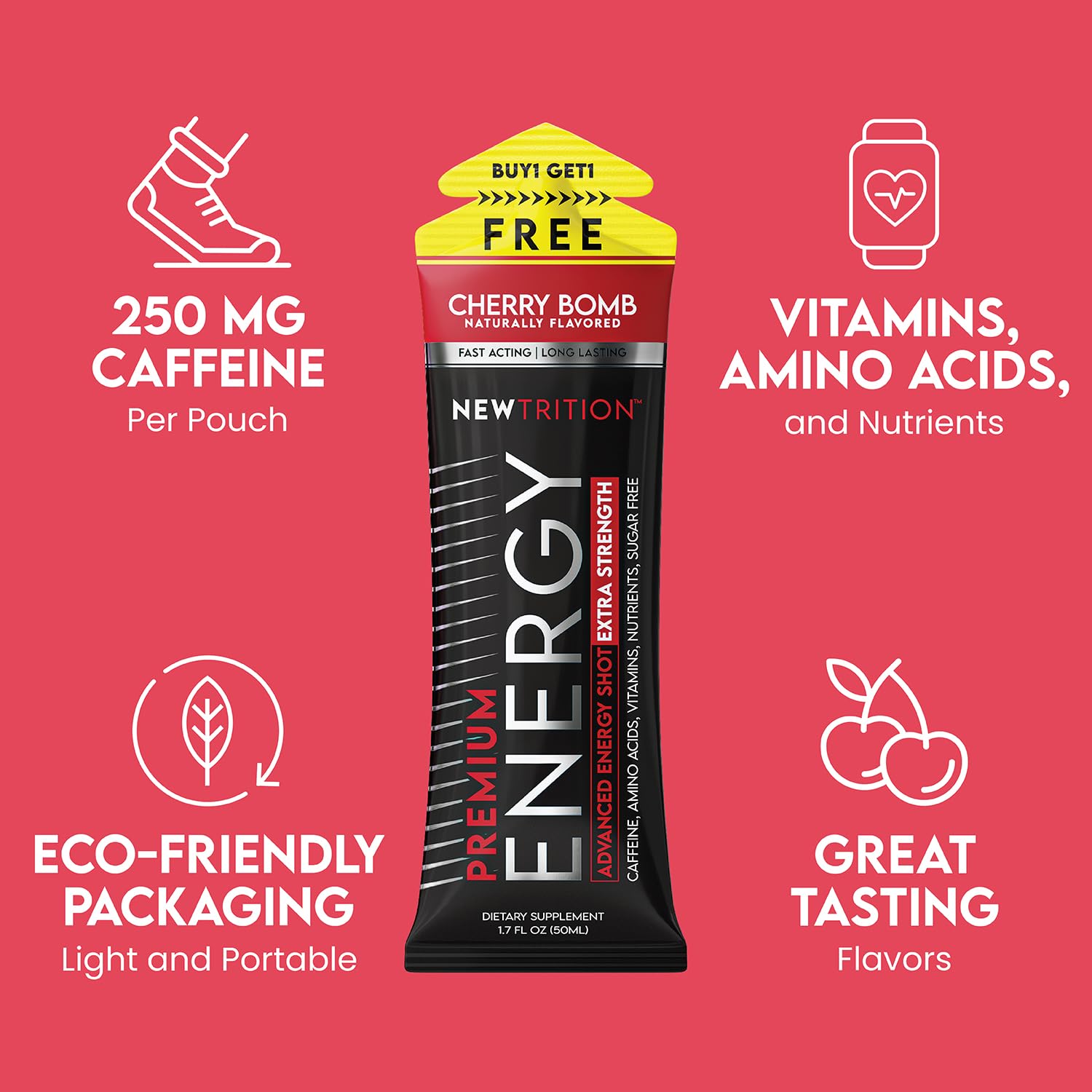 Extra strength energy boost shots