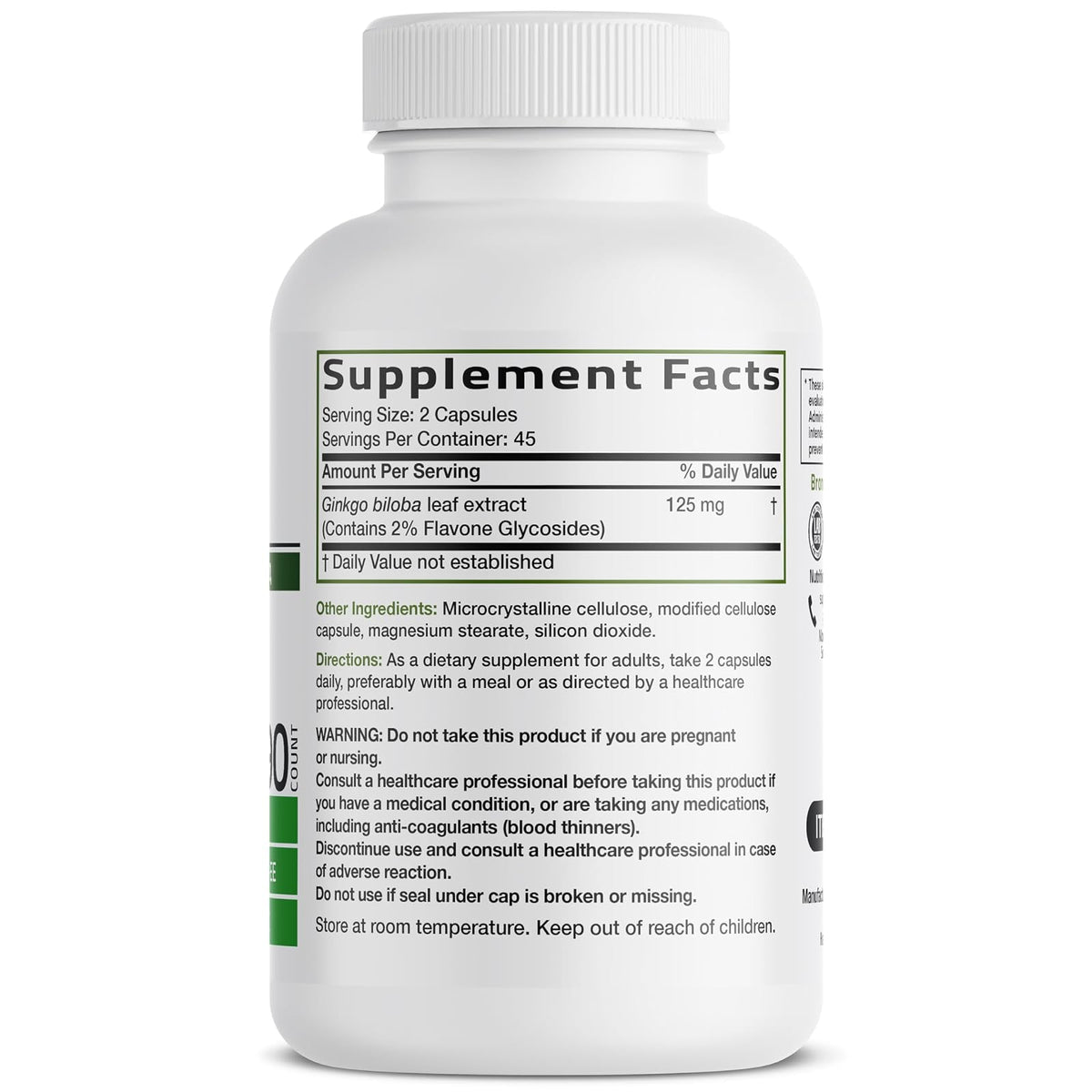 Extra strength Ginkgo Biloba capsules