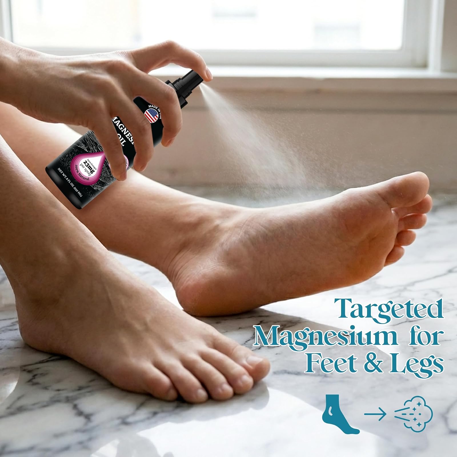 Extra strength magnesium spray for muscle relief