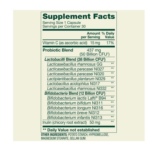 Extra strength probiotic capsules for digestion