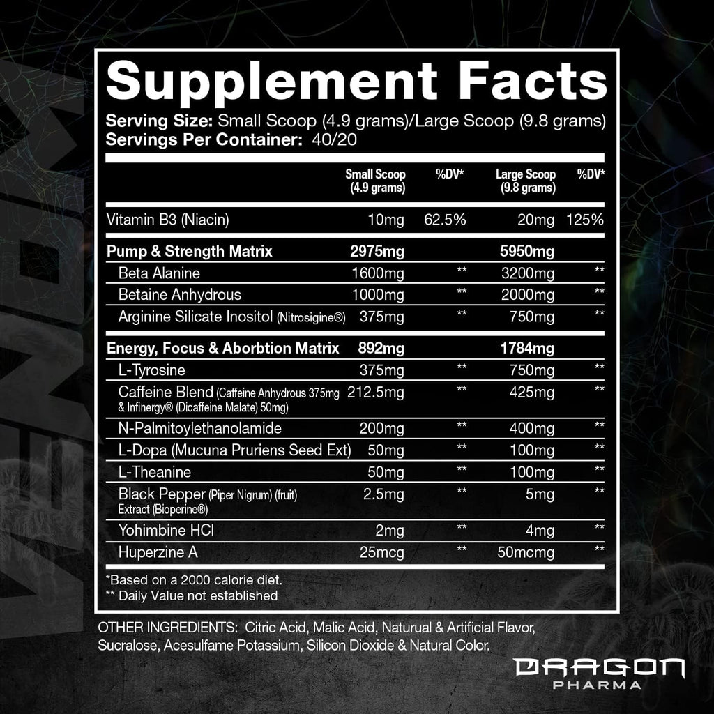 Extreme potency pre-workout for intense workouts