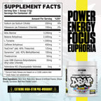 Extreme pre-workout powder with 400 mg caffeine