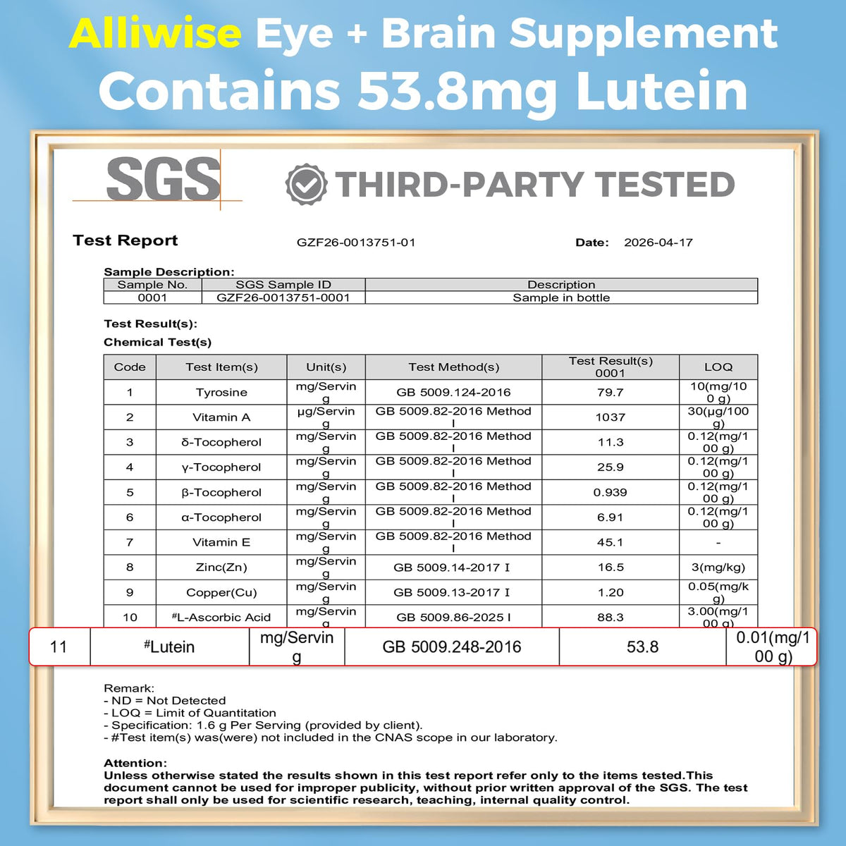 Eye Brain Lutein for daily wellness