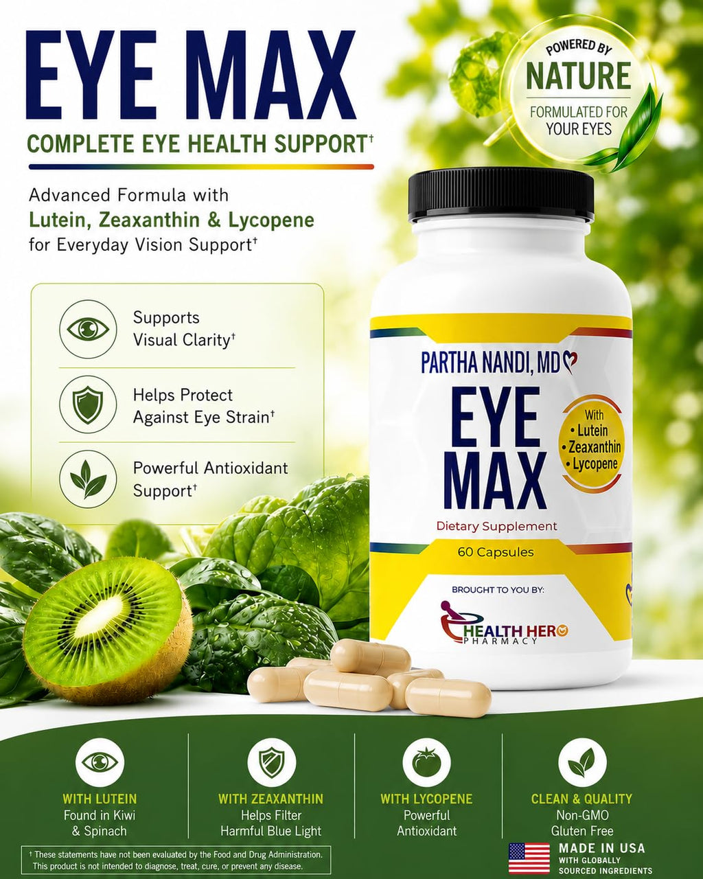 Eye health antioxidant supplement
