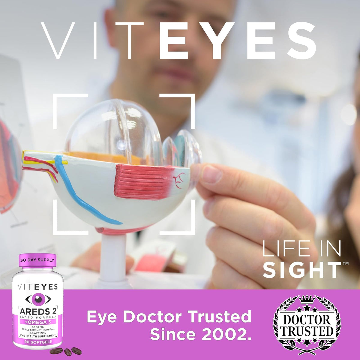 Eye health vitamins with Omega-3