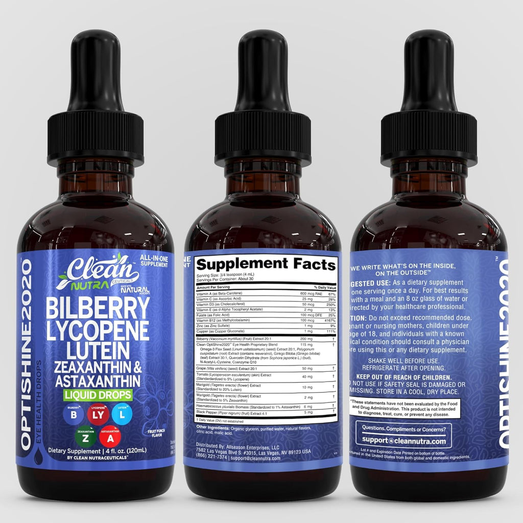 Eye support with Clean Nutra drops
