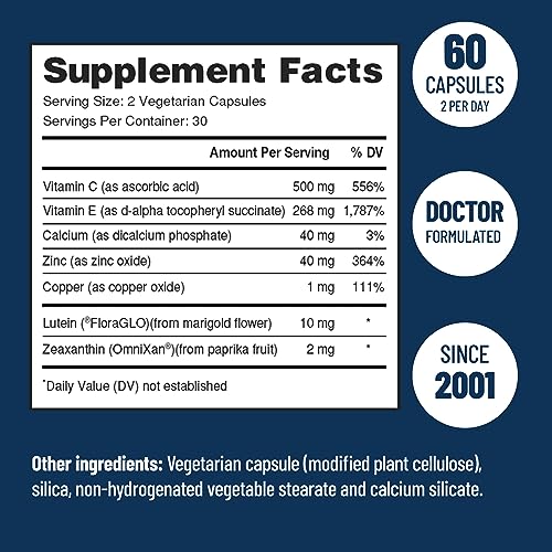 Eye vitamins with essential nutrients