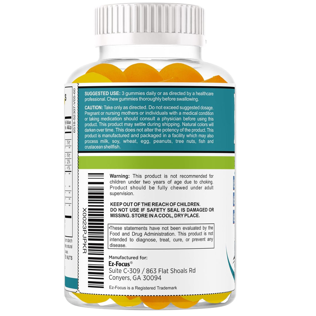 Ez-Focus Gummies for active kids' lifestyles