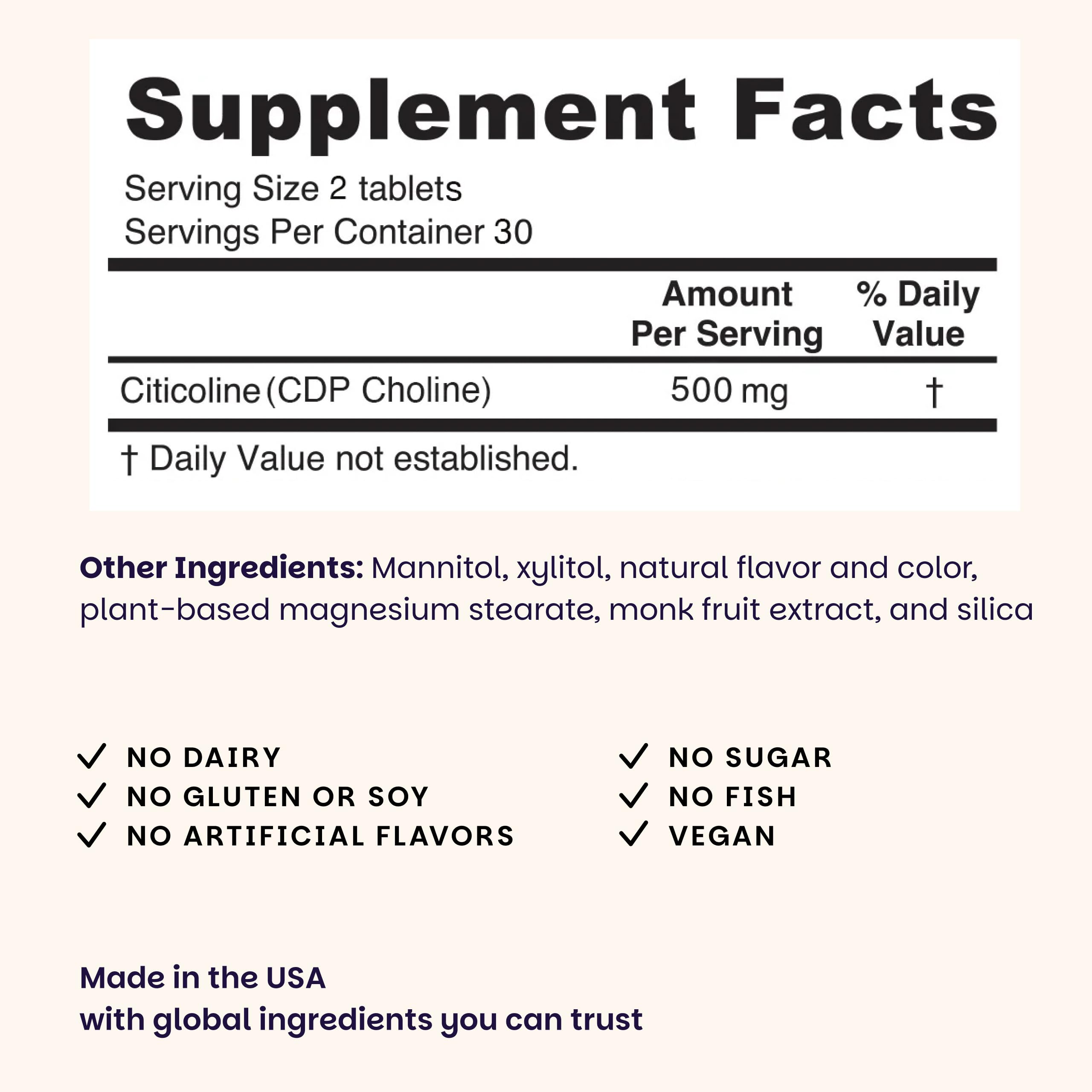 EZ Melts Citicoline energy and focus