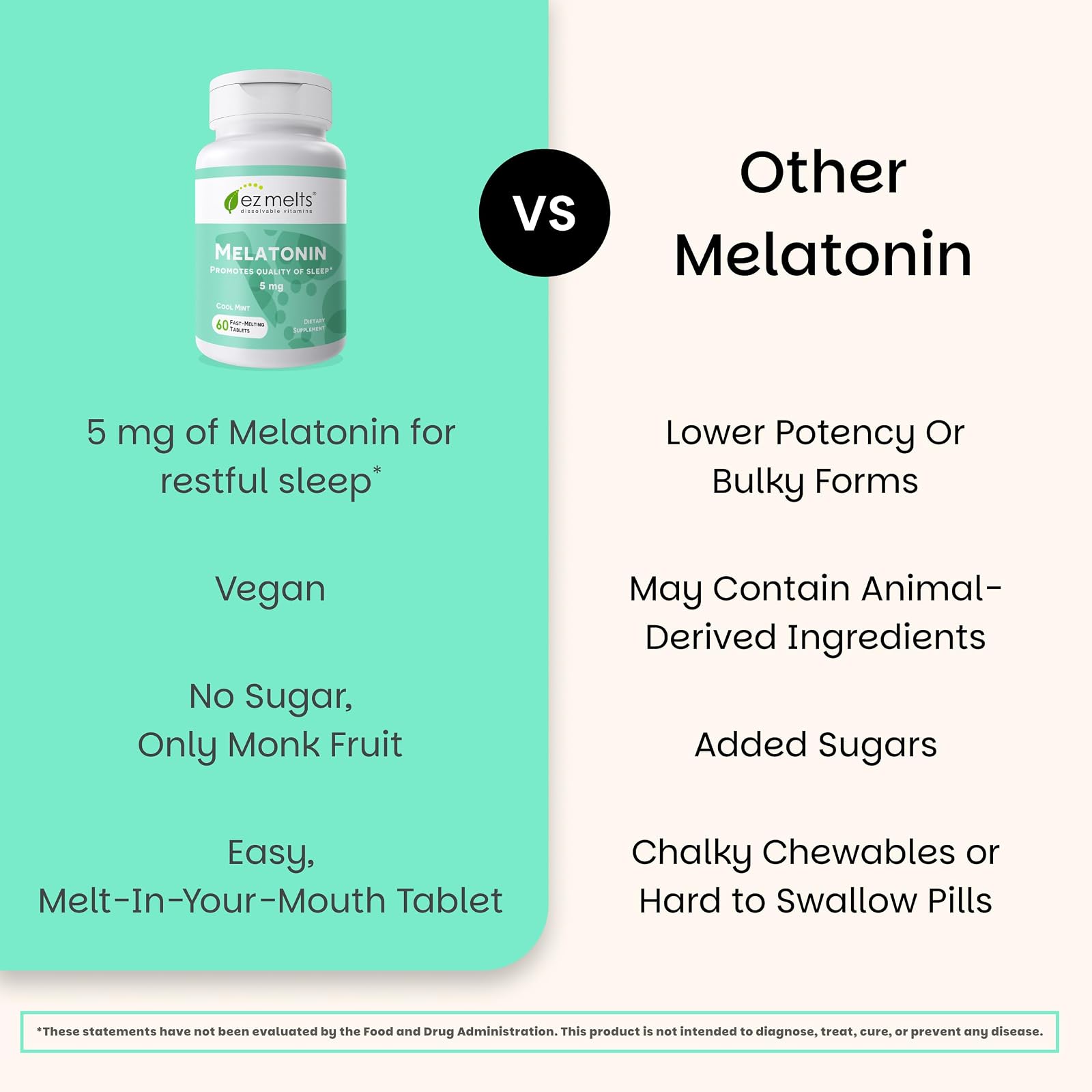 EZ Melts melatonin for better sleep