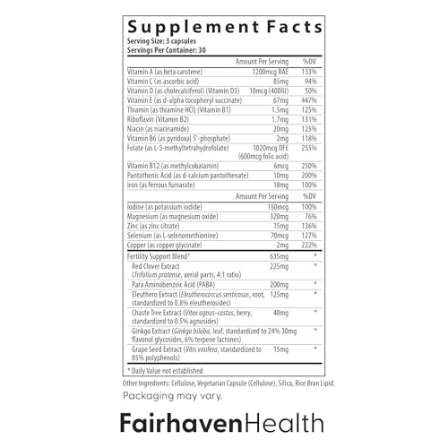 Fairhaven Health vitamins for reproductive health
