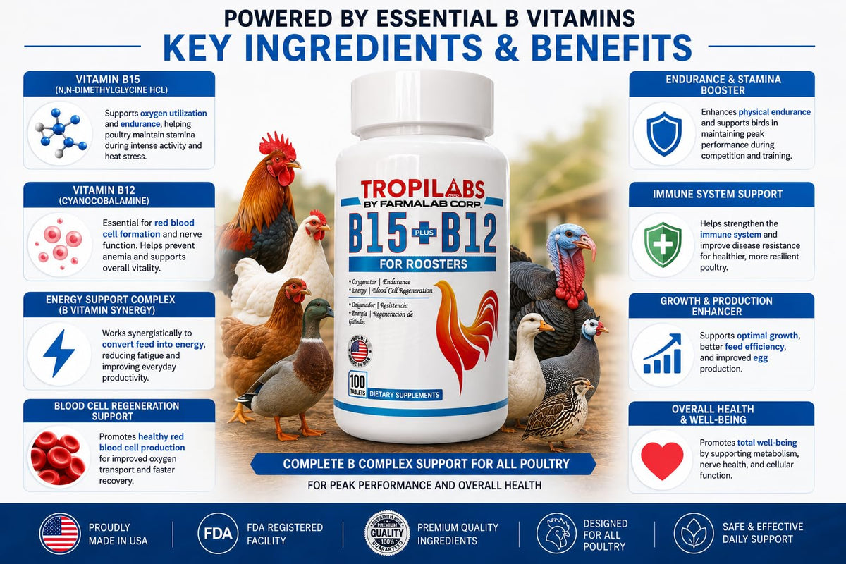 Farmalab vitamins for strong roosters