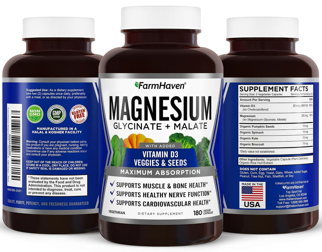 FarmHaven magnesium malate for energy boost