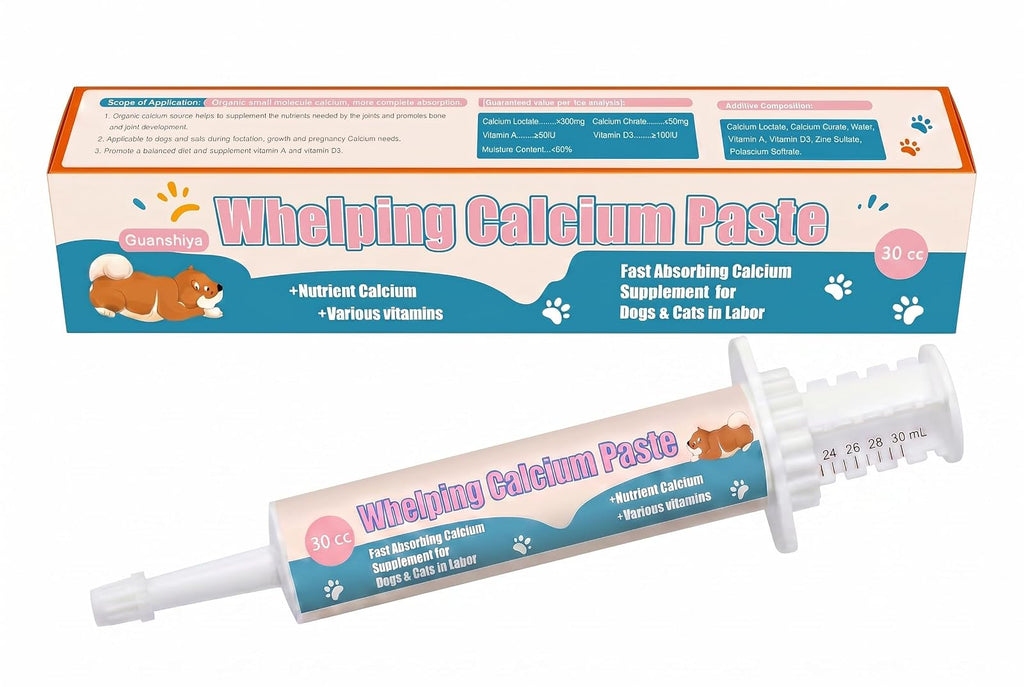 Fast absorbing calcium paste for puppies