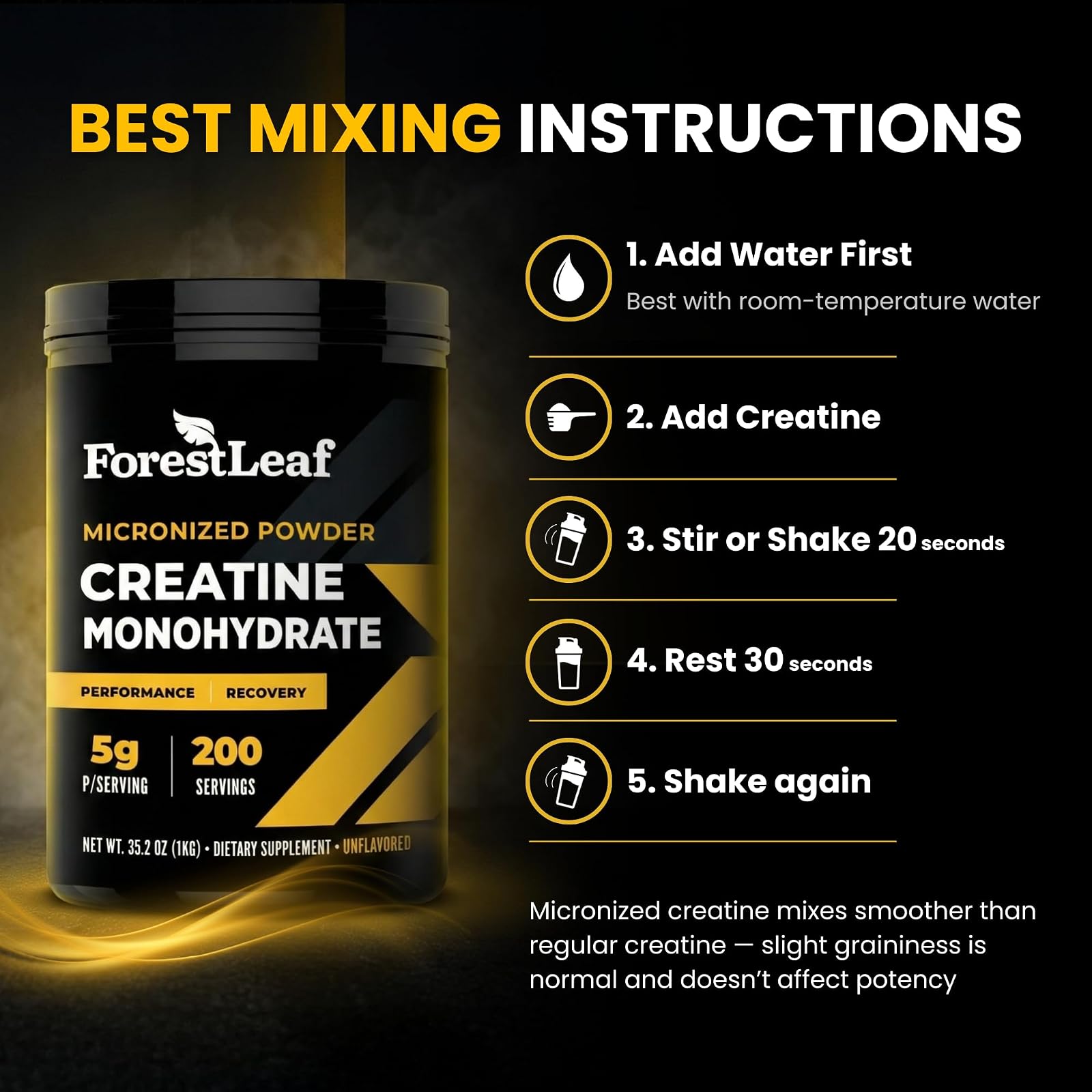 fast-absorbing creatine monohydrate powder