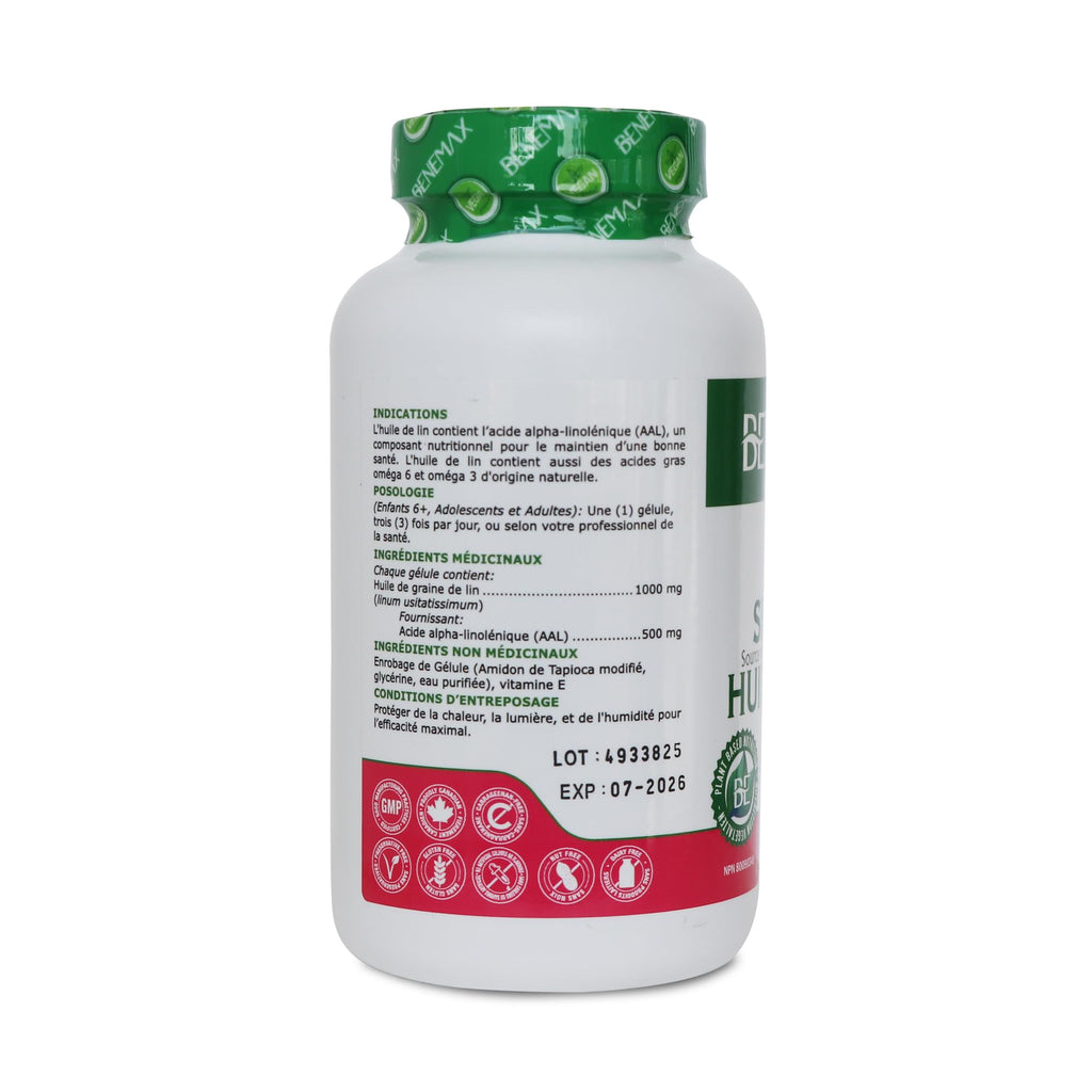 fast-absorbing flax seed oil softgels
