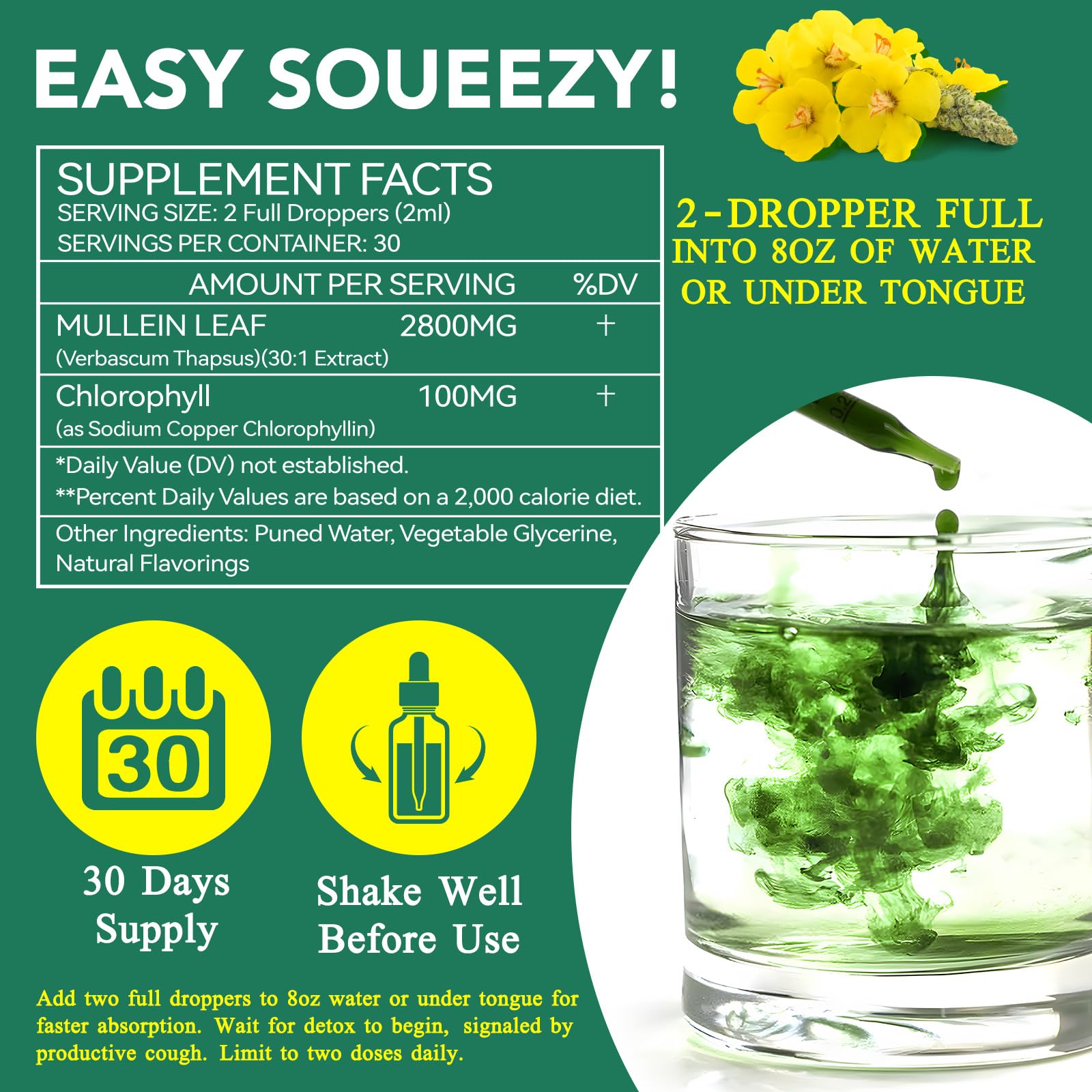 fast absorbing mullein leaf extract