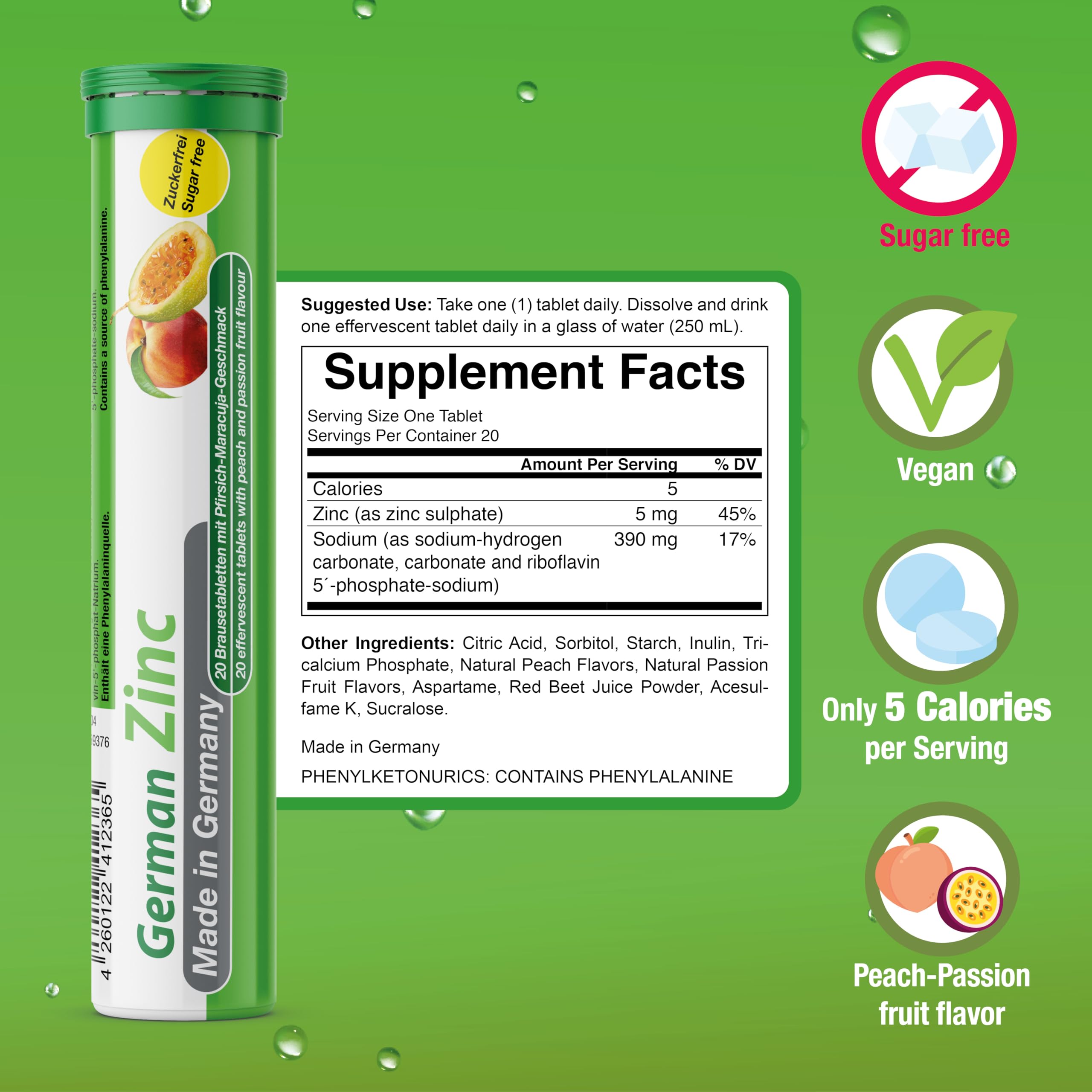 Fast-absorbing zinc vitamins