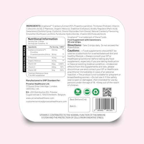 fast-acting cranberry oral strips