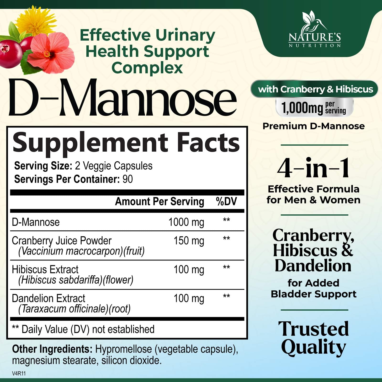 fast-acting d-mannose for men and women