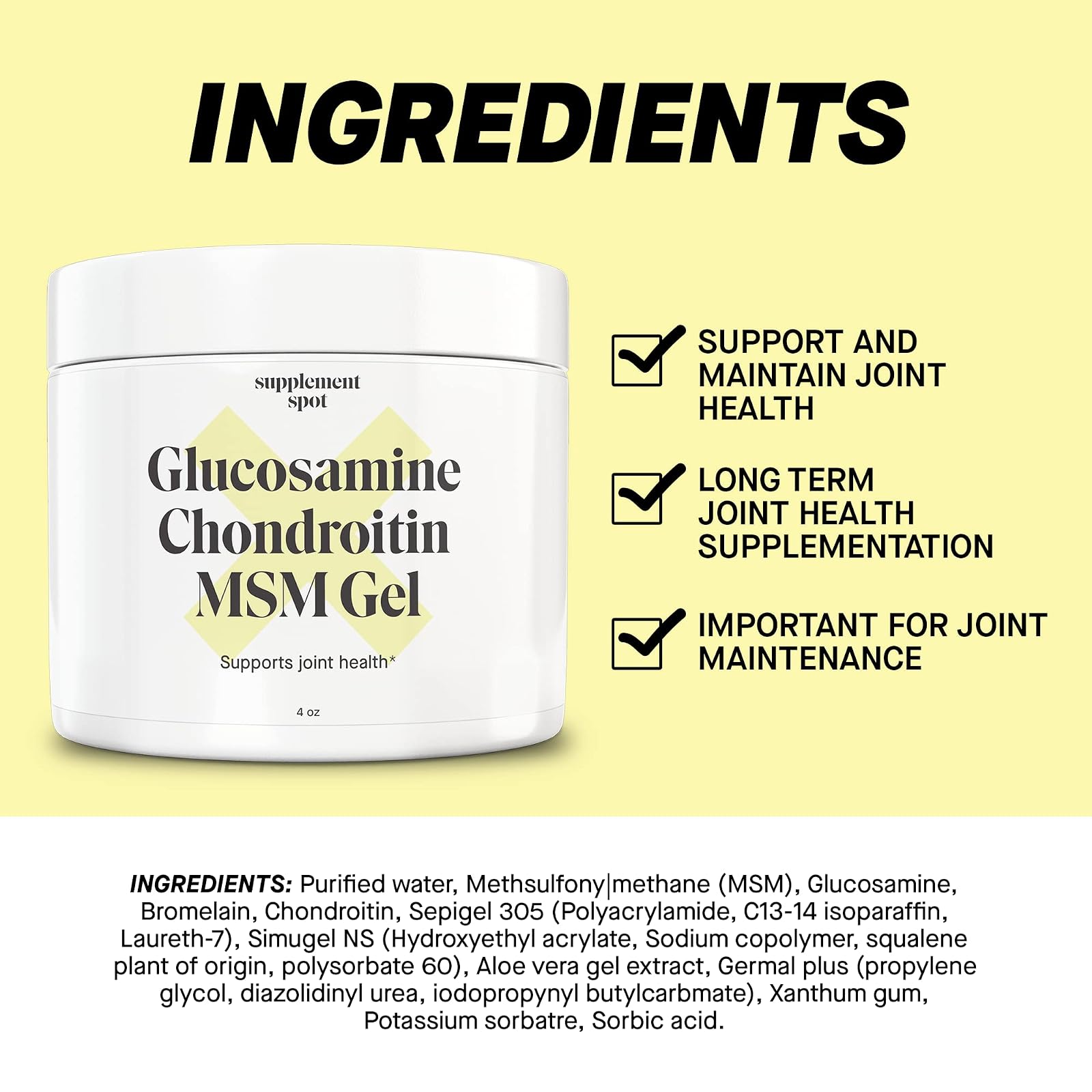 Fast-acting glucosamine joint support