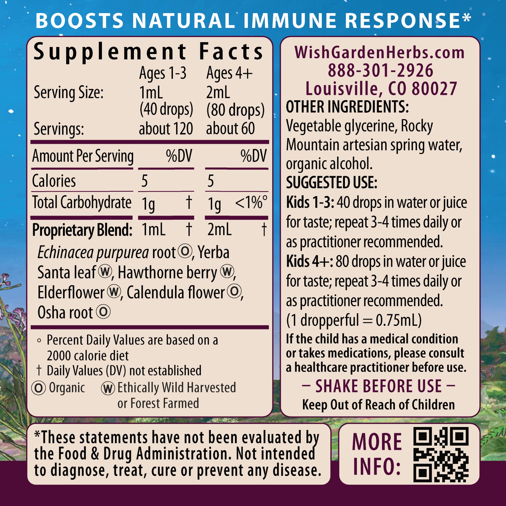Fast-acting herbal supplement for kids