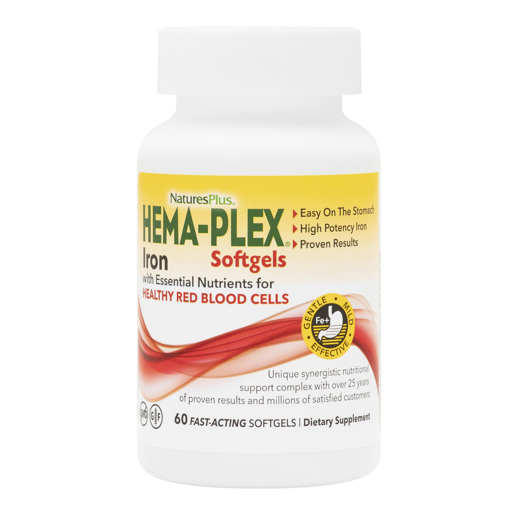 Fast-acting iron softgels for vitality