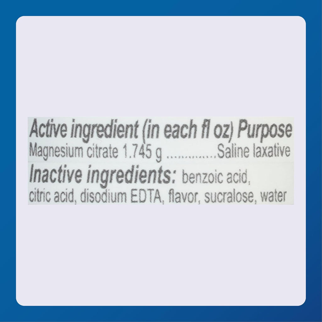 Fast-acting magnesium citrate for relief