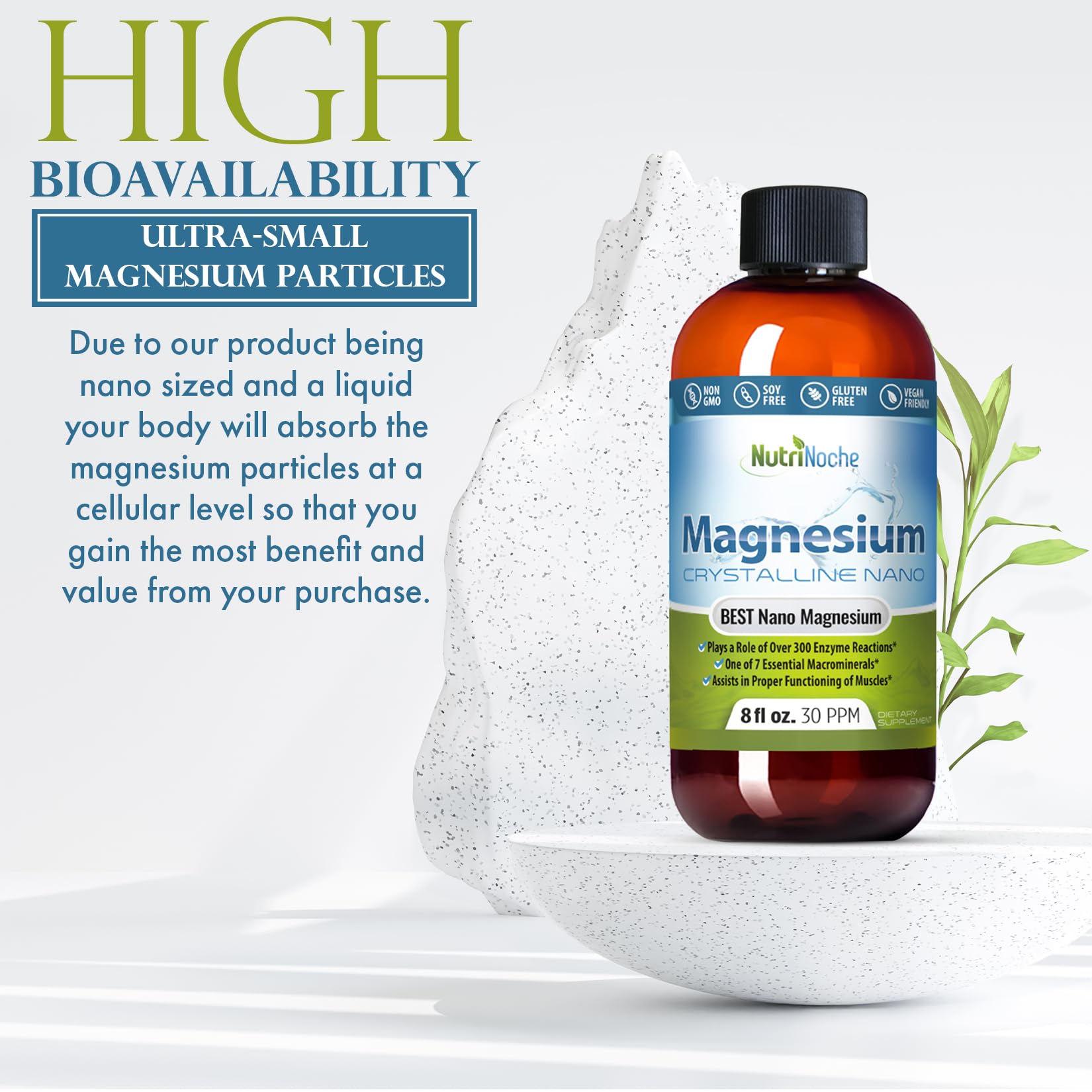 Fast-acting magnesium supplement drops