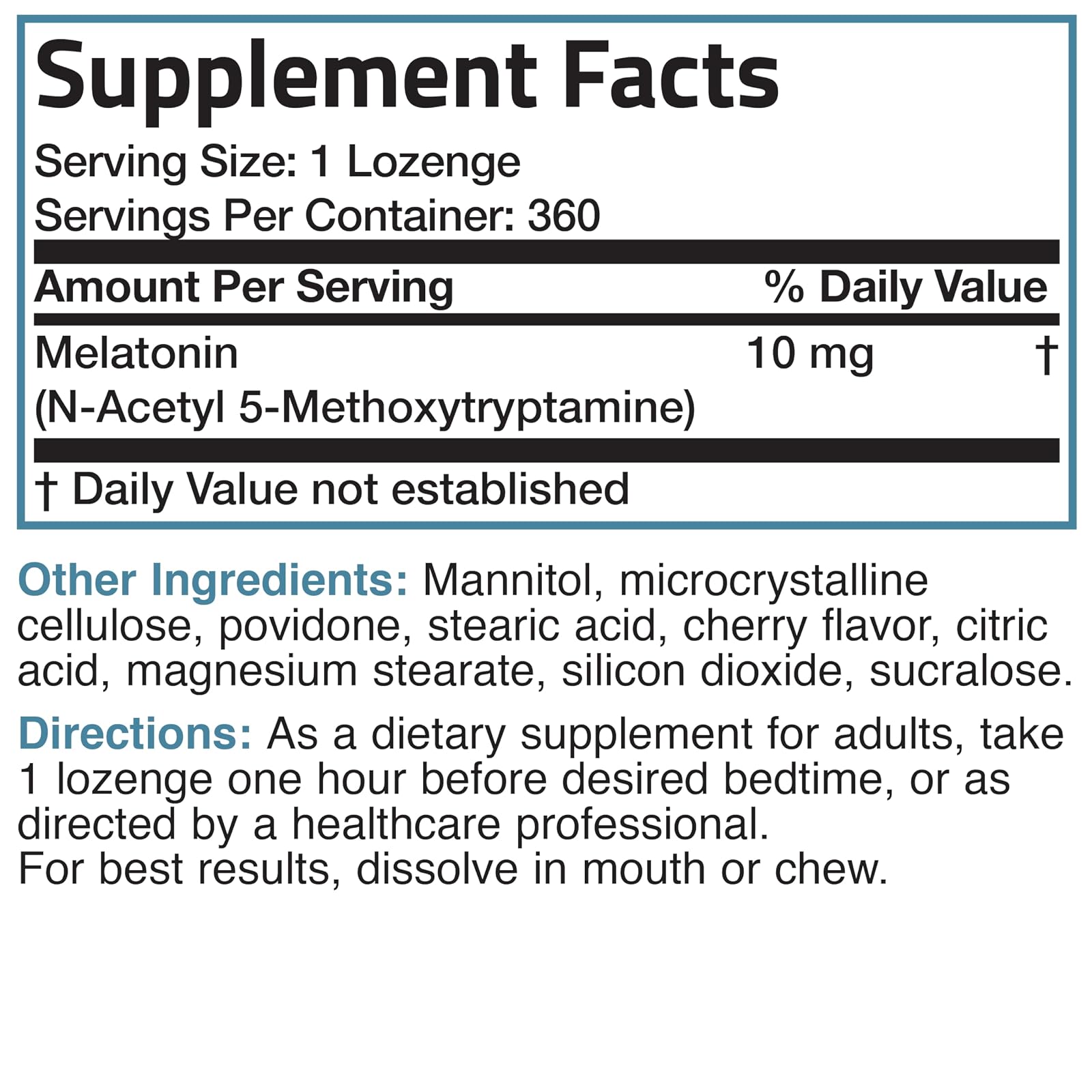 fast acting melatonin 10mg tablets