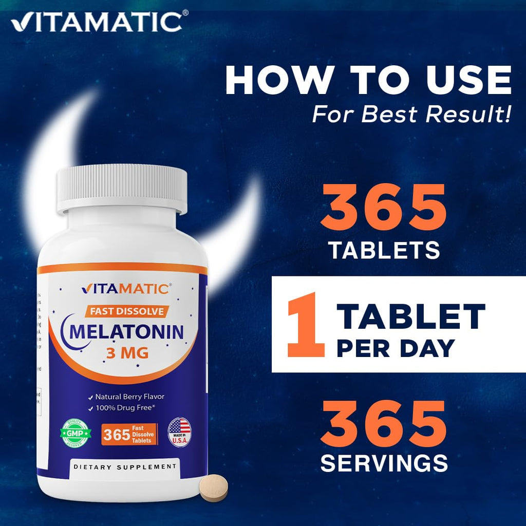 Fast acting melatonin for restful nights
