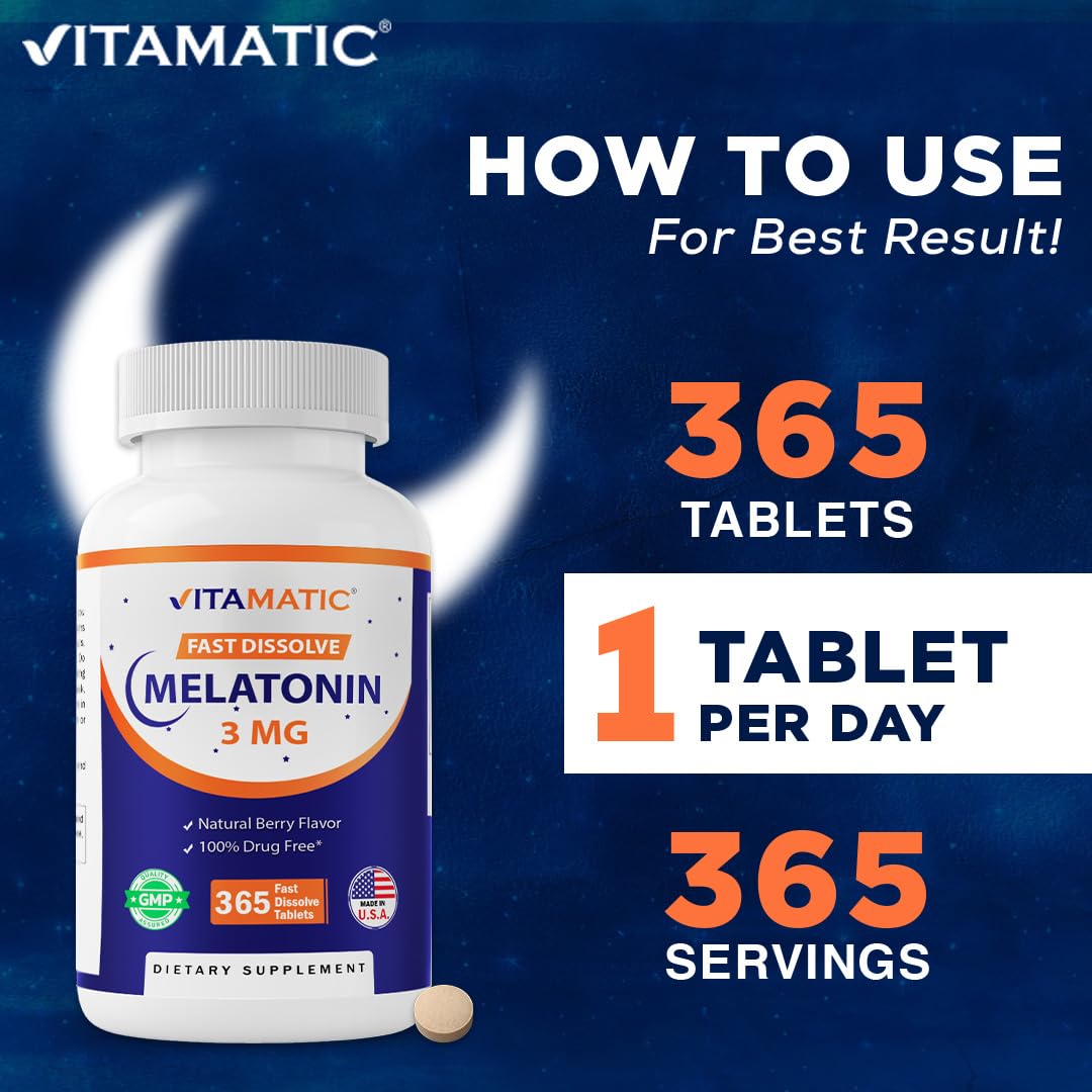 Fast acting melatonin for restful nights