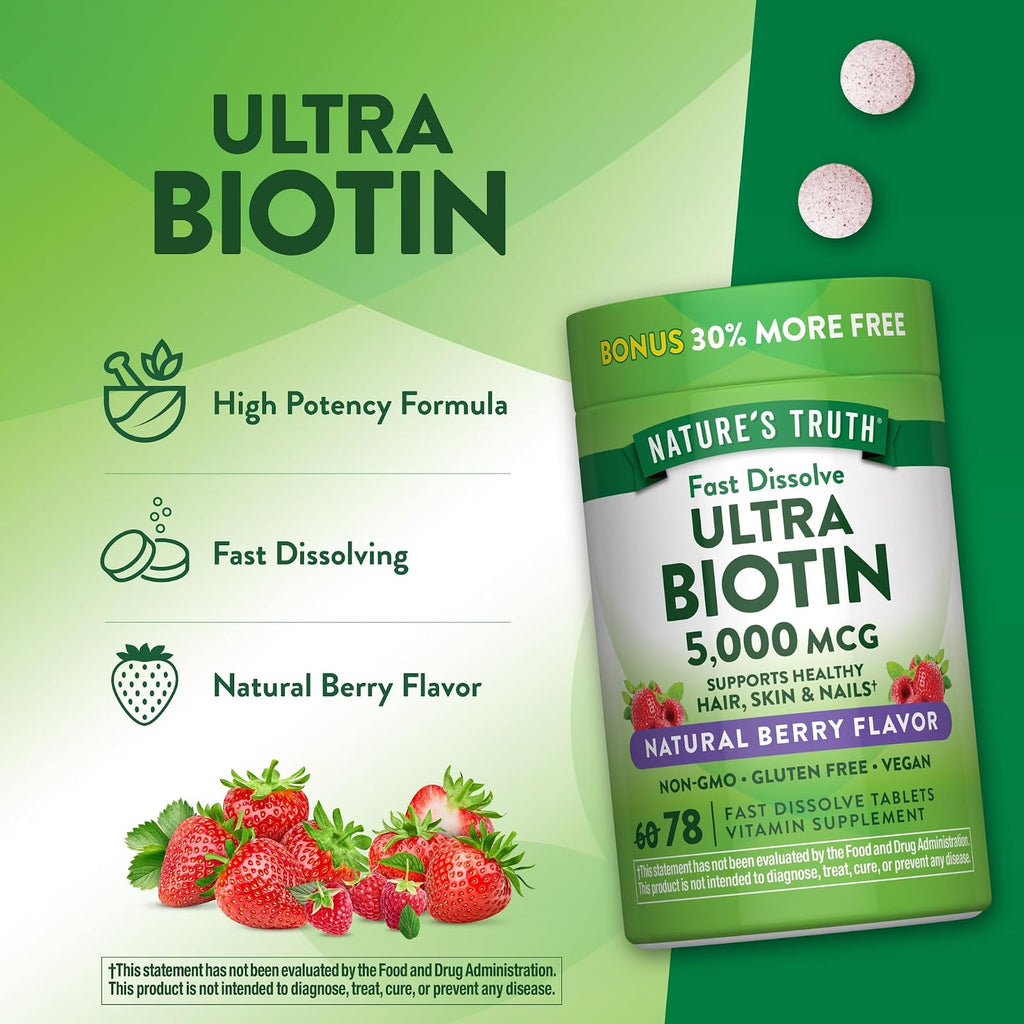Fast dissolve biotin for easy absorption