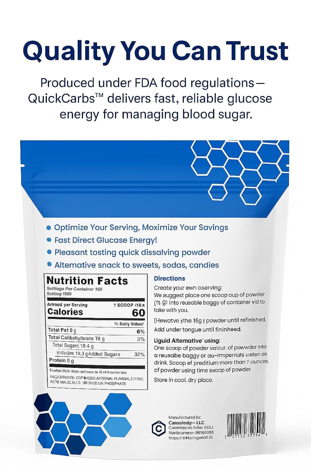 fast-dissolving glucose powder for athletes