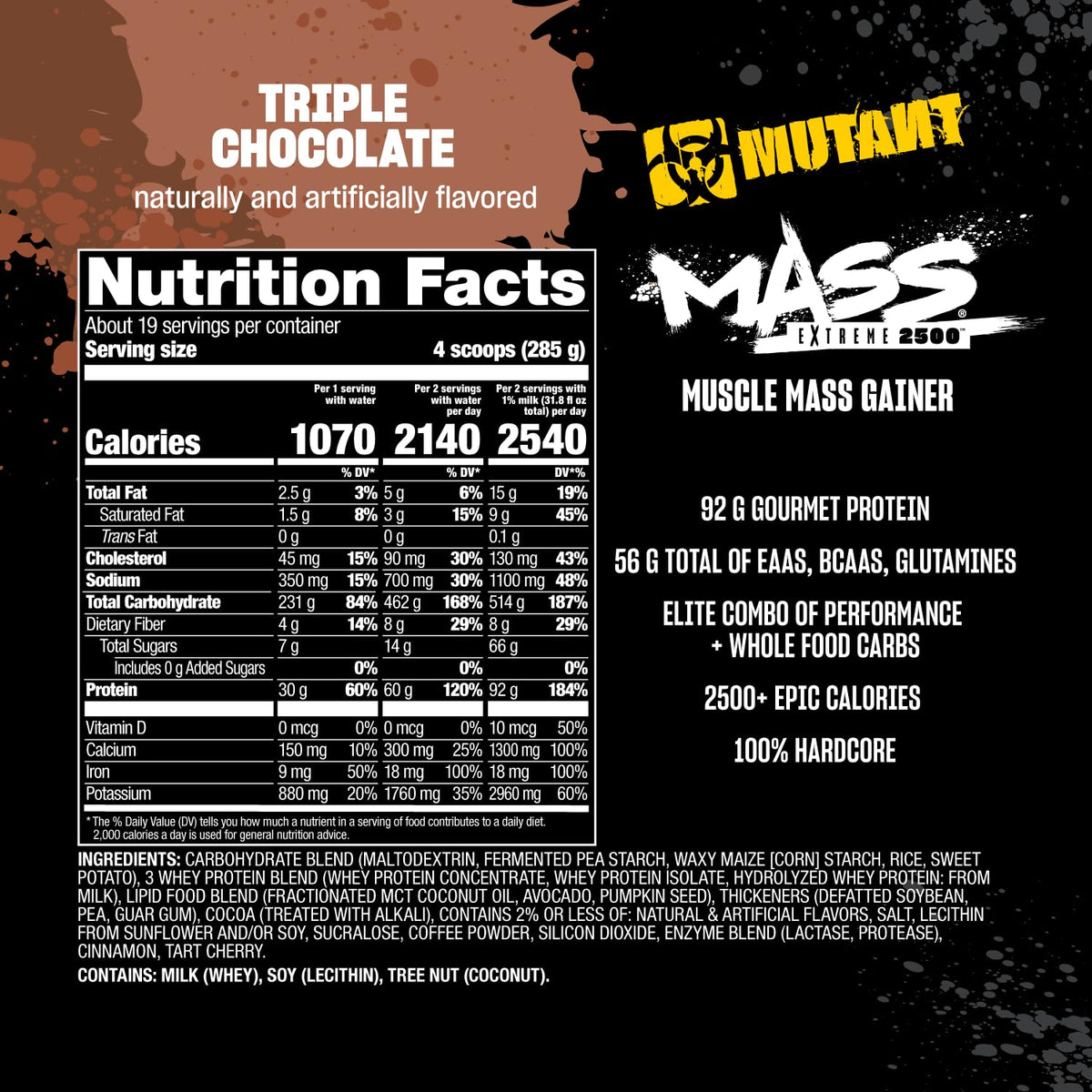 fast recovery whey protein gainer