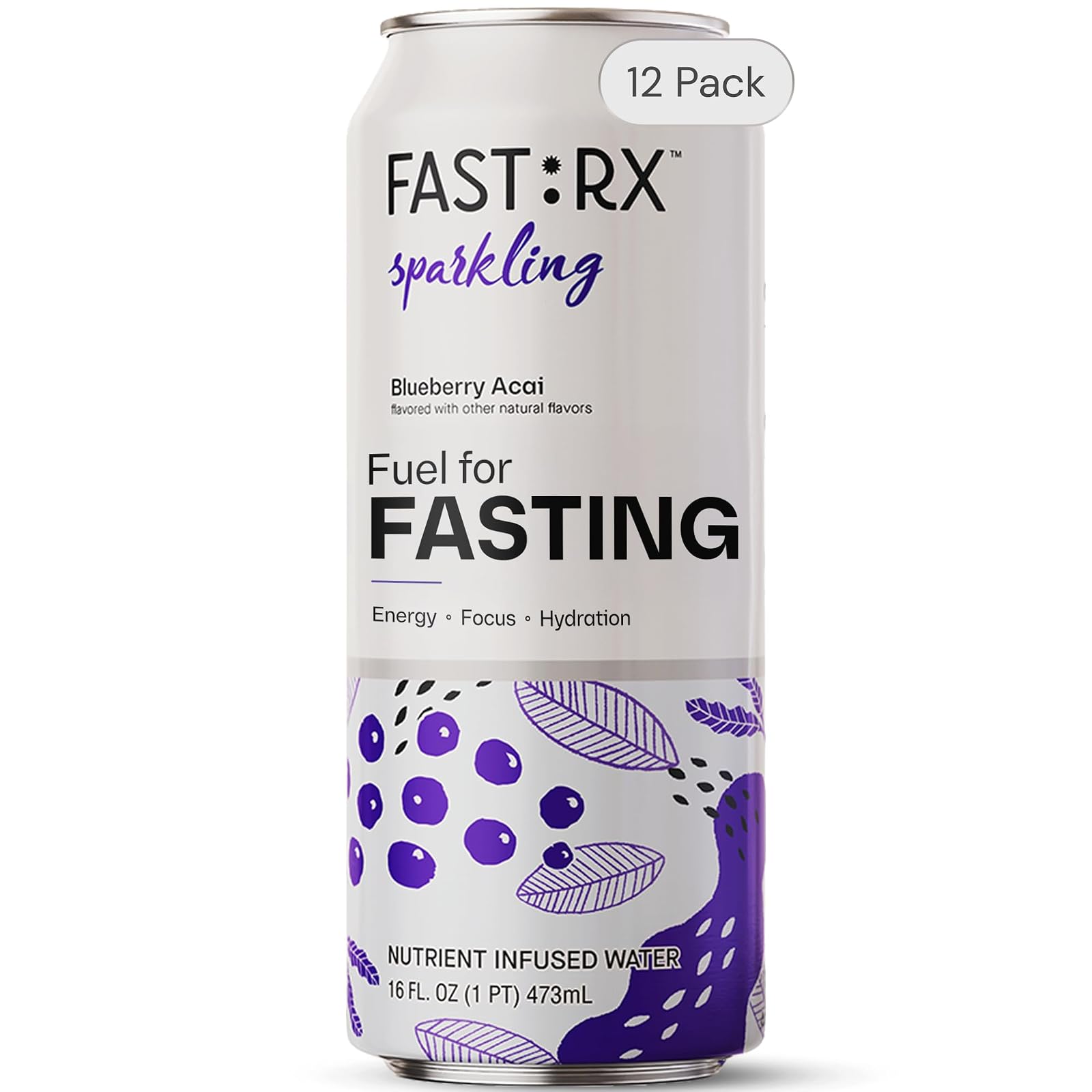 FAST:RX fasting electrolytes sparkling blueberry