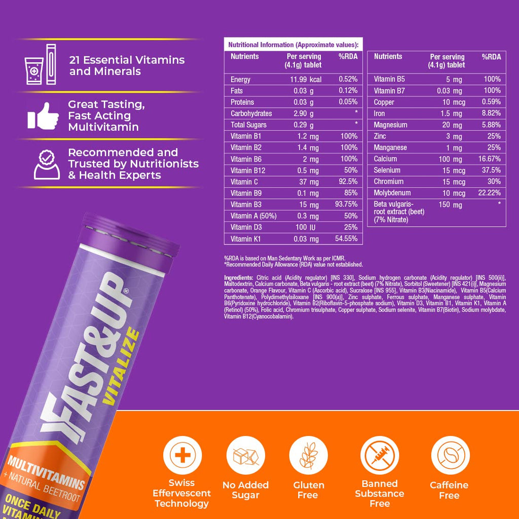Fast & Up Vitalize vitamins for immune support