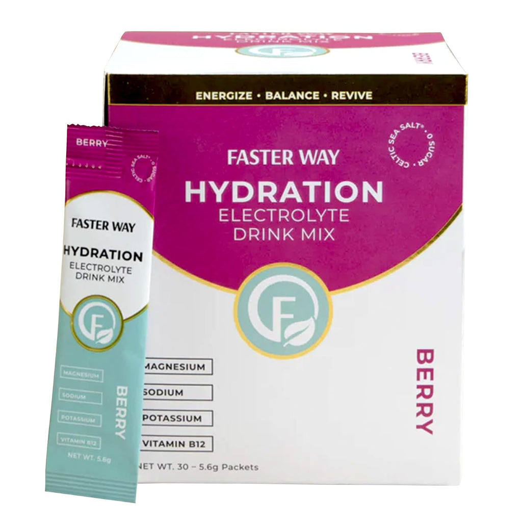Faster Way electrolyte drink mix berry