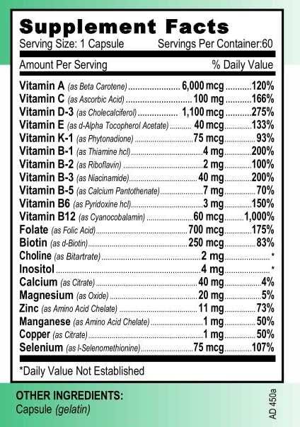 Fat soluble vitamins A D E K