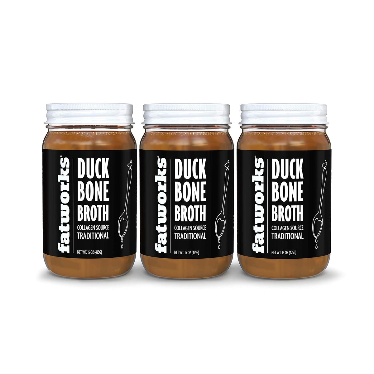 Fatworks duck bone broth jars