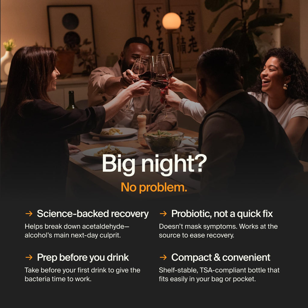 Feel better after drinking with probiotics