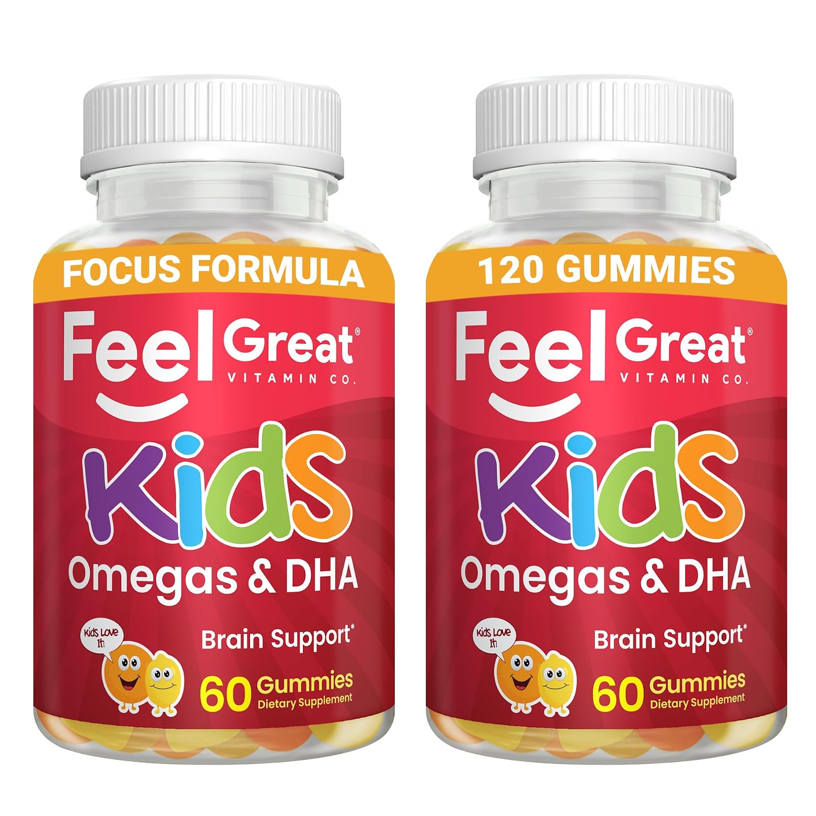 Feel Great Omega 3 DHA gummies for kids