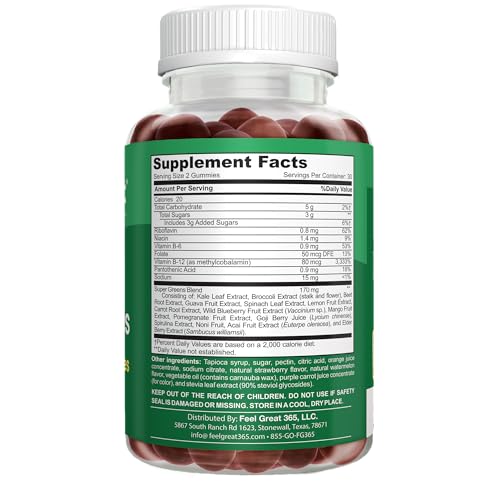 Feel Great Super Green Gummies benefits